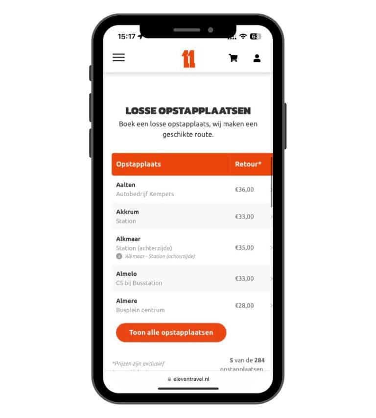 Losse opstapplaats | Eleven Travel